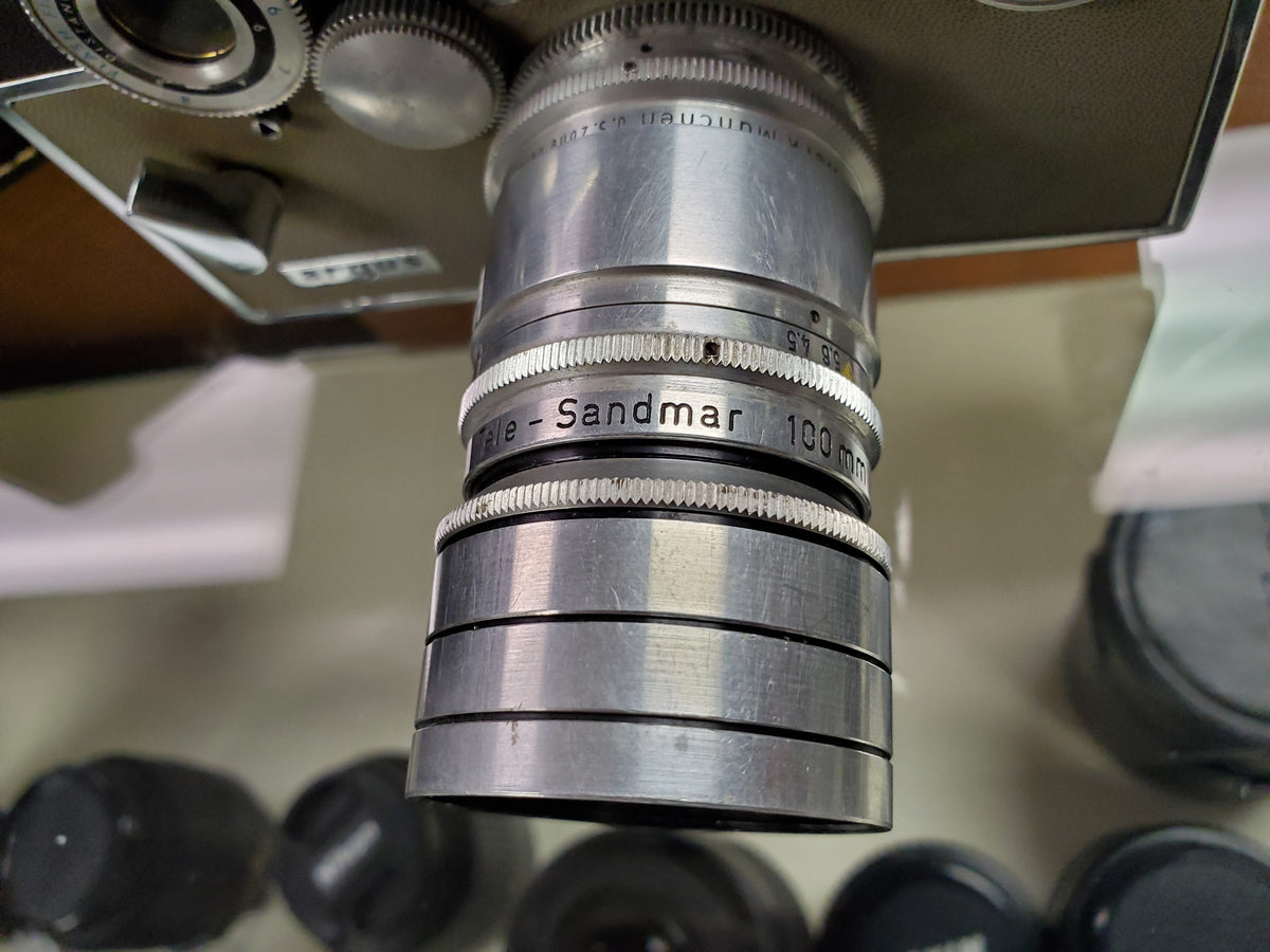 Rare Argus Cintar C3 Camera w/Tele-Sandmar 100mm 4.5 lens, CLA'd, Warr ...