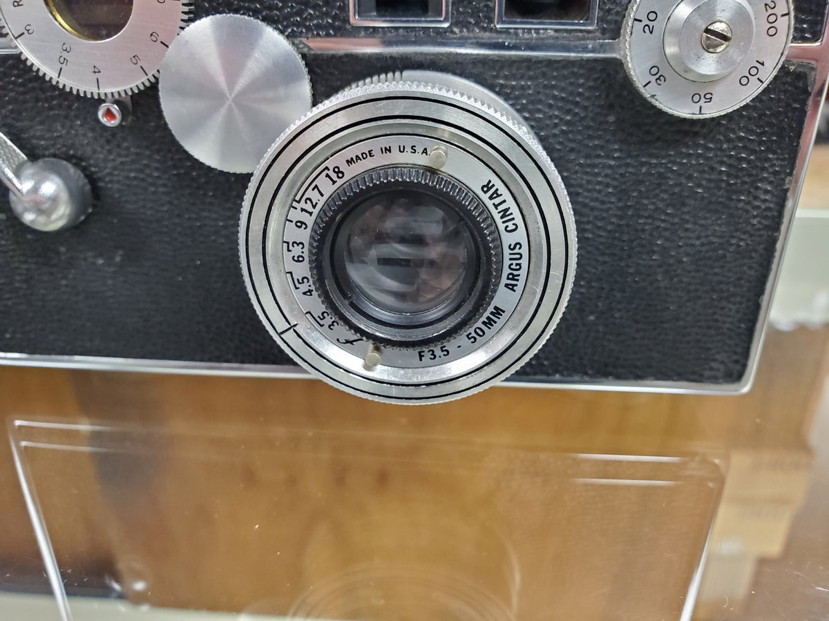 Vintage Military Argus Cintar C3 camera w/50mm 3.5 lens, CLA'd, Warran ...