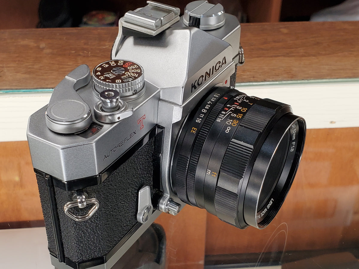 Konica Autoreflex T, 35mm SLR Film Camera w/52mm F1.8 Lens, CLA'd, Can ...