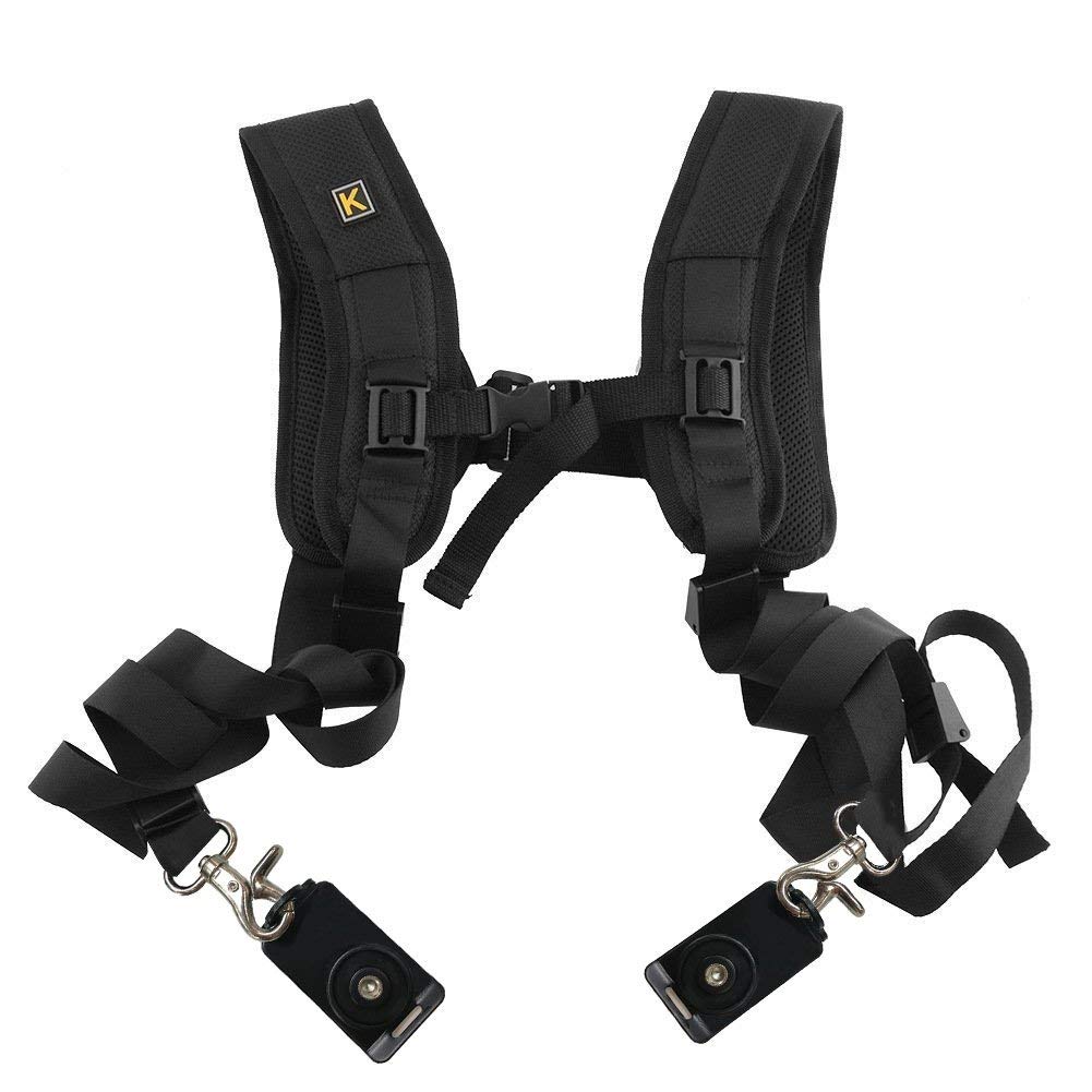 Dual Camera Padded Strap Harness - With 2 quick detach plates ...
